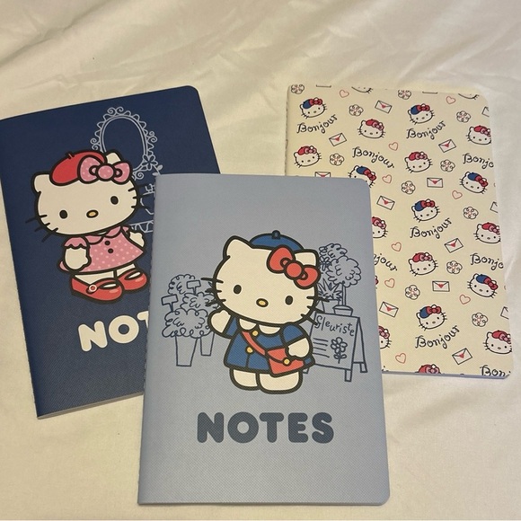 Hello Kitty | Office | New 3 Hello Kitty Lined Notebooks 8 Pages Each ...